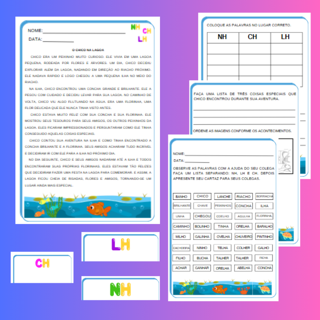 História + Atividades CH, LH, NH Dígrafos Consonantais – Professora Gi ...